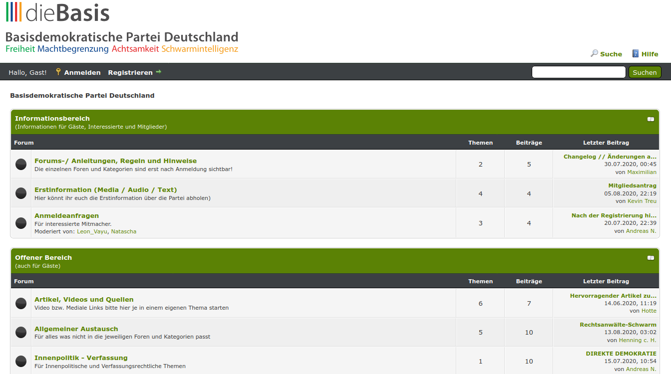 Die aktuelle Parteiarbeit - dieBasis | Basisdemokratische Partei ...